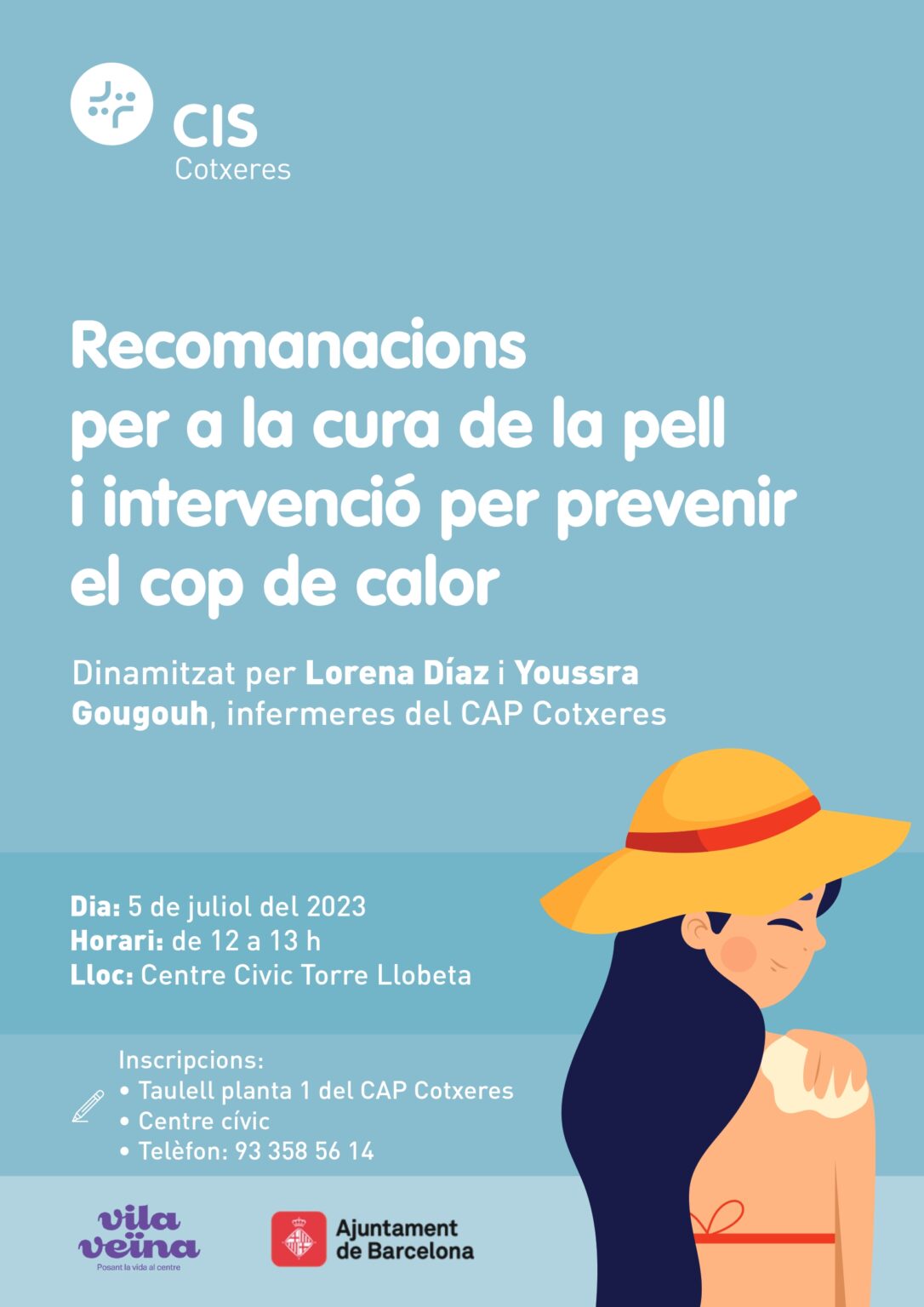 Recomanacions per a la cura de la pell i intervenció per prevenir el cop de calor - CIS Cotxeres